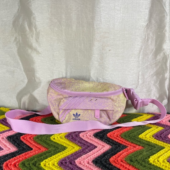 adidas | Bags | Adidas Pastel Purple Pink Yellow Fanny Pack Waist Bum ...
